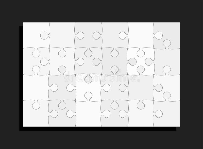 24 Piece Puzzle Template Stock Illustrations – 225 24 Piece Puzzle ...