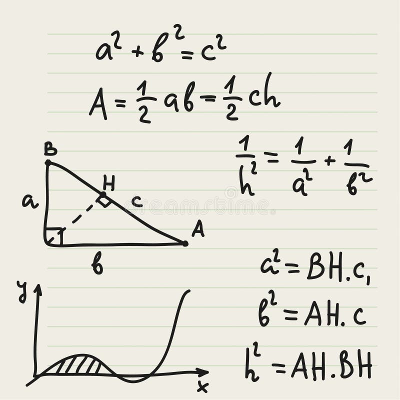 Vector Background with Mathematical Formulas. Stock Vector ...