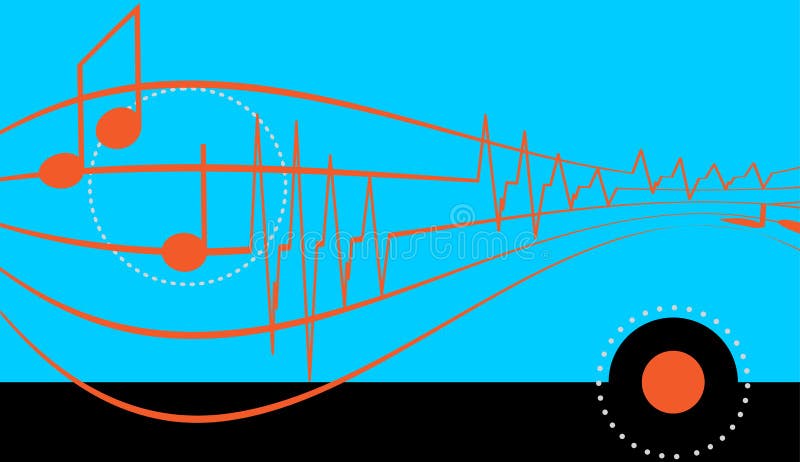 Vector Background with a Musical Theme. Stock Vector - Illustration of ...