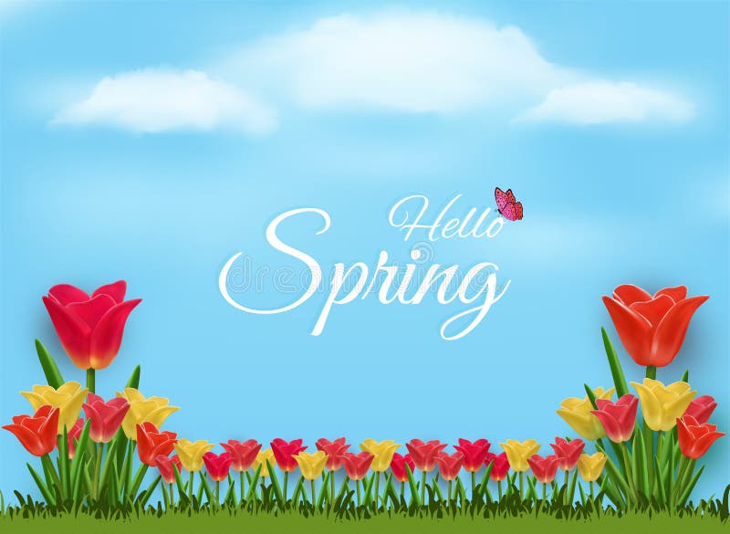 Vector Background of Nature To Welcome Spring Stock Vector ...
