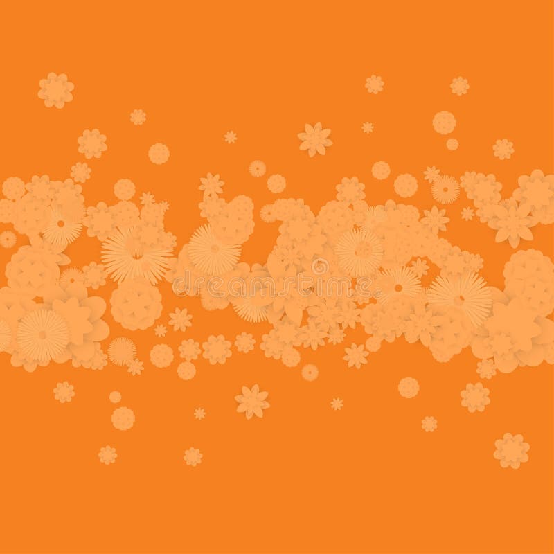 Vector Background with Orange Flowers Stock Vector - Illustration of ...