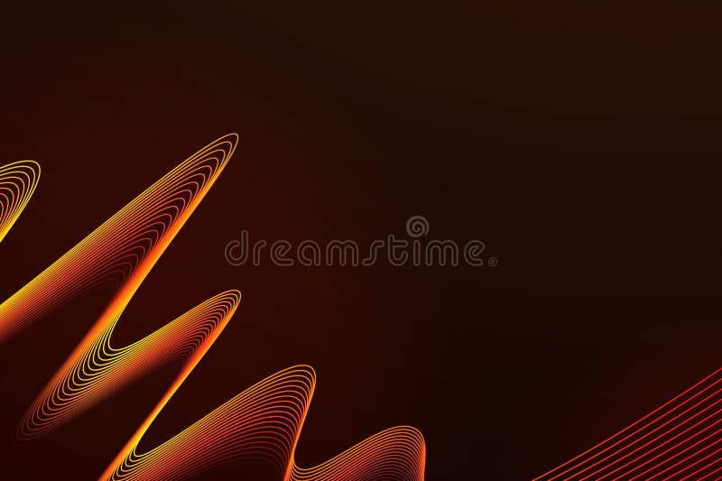 Vector Background with Orange and Red Neon Waves Stock Vector ...