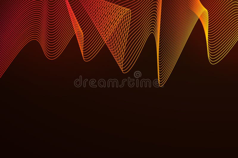Vector Background with Orange and Red Neon Waves Stock Vector ...
