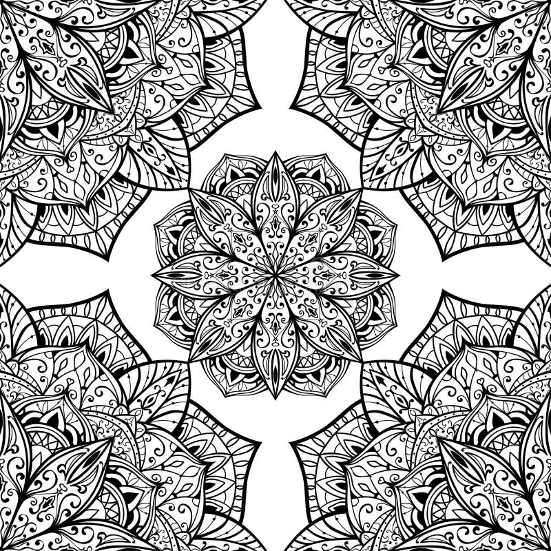 Vector Background with Oriental Mandalas Stock Vector - Illustration of ...