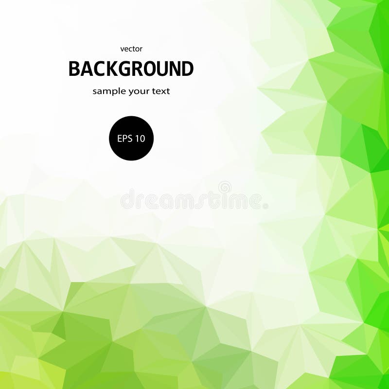 Vector Background. Pattern with Green Abstract Triangles. Eps 10 Stock ...