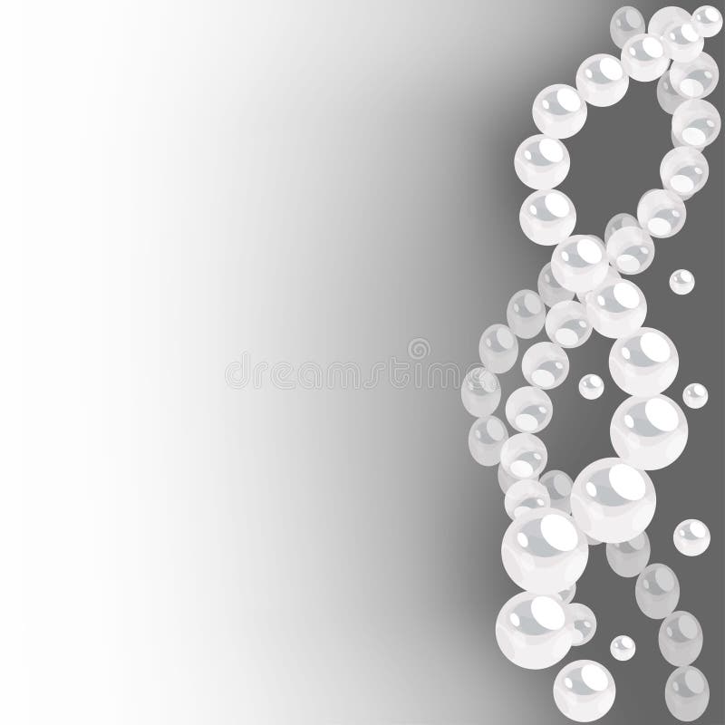 Vector Background with Pearl Waves Border. Stock Vector - Illustration ...