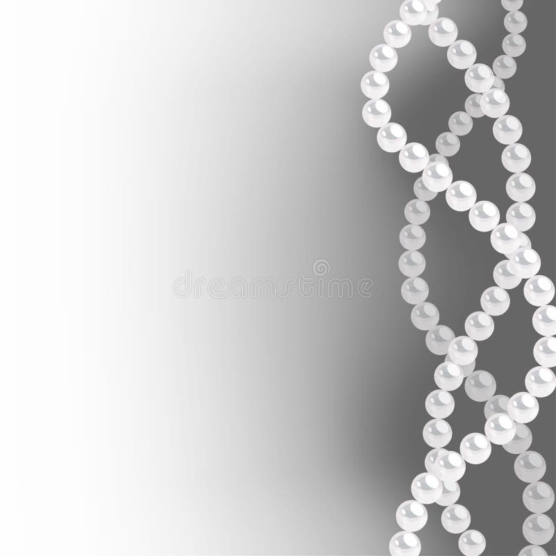 Vector Background with Pearl Waves Border. Stock Vector - Illustration ...