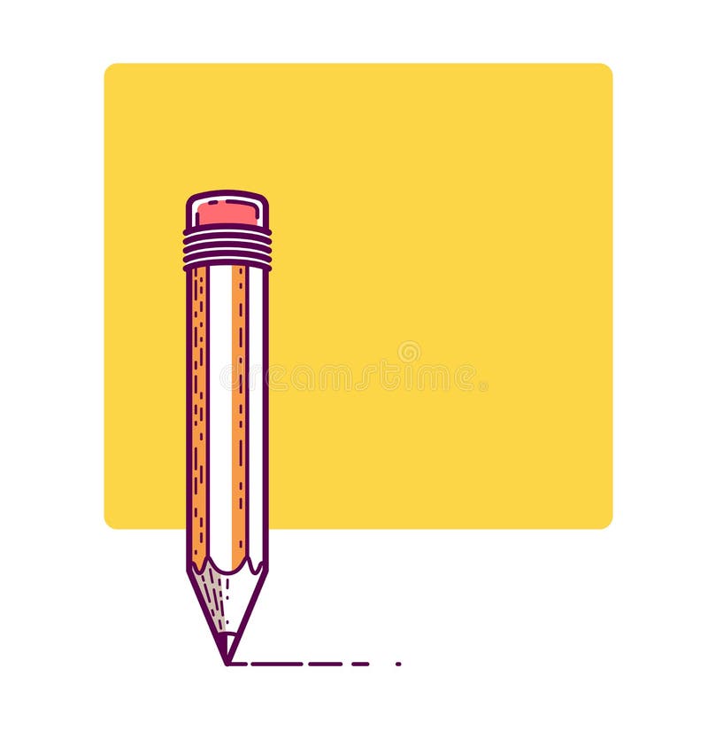 Vector Background with Pencil and Copy Space for Text, Advertising ...