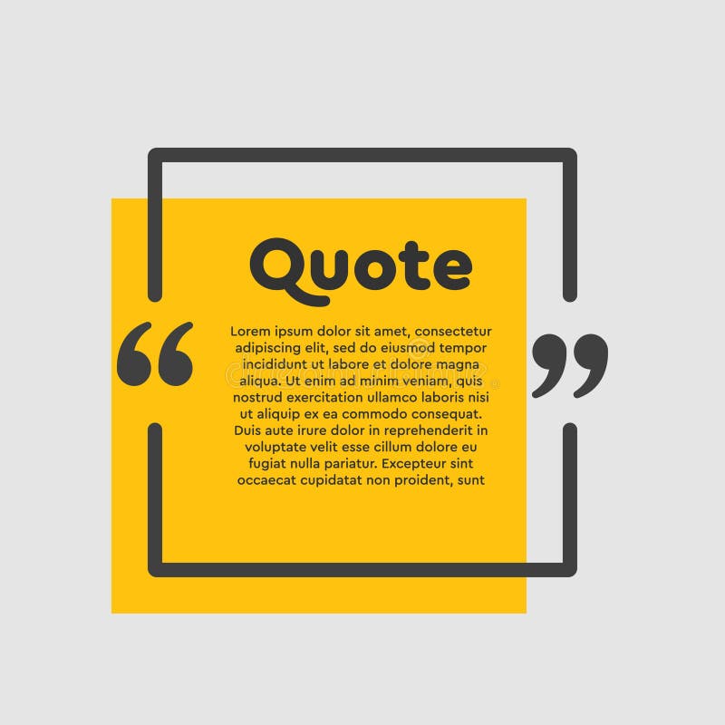 Vector Background for Quote with Bracket, Square Stock Vector ...