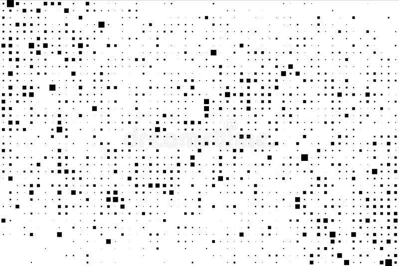 Vector Background with Random Black Squares. Abstract Ornament. Modern ...