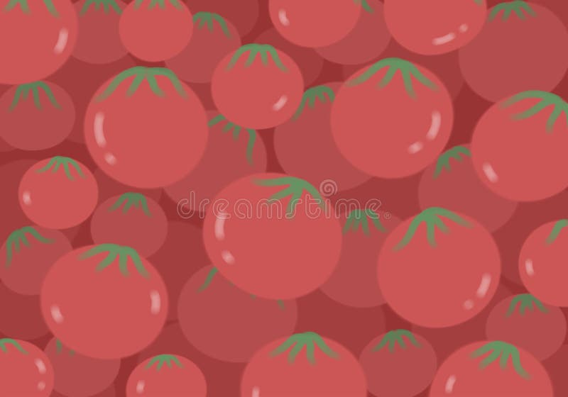 Vector Background Red Tomato Pattern Red Wallpaper with a Pattern of ...
