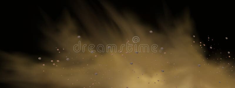 Vector Background of a Sand Explosion with Dirt and Cloud Smoke. Brown ...