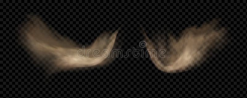 Vector Background of a Sand Explosion with Dirt and Cloud Smoke. Brown ...