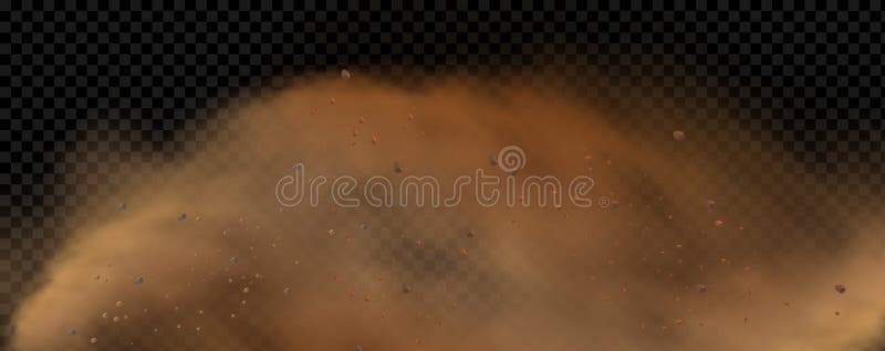 Vector Background of a Sand Explosion with Dirt and Cloud Smoke. Brown ...