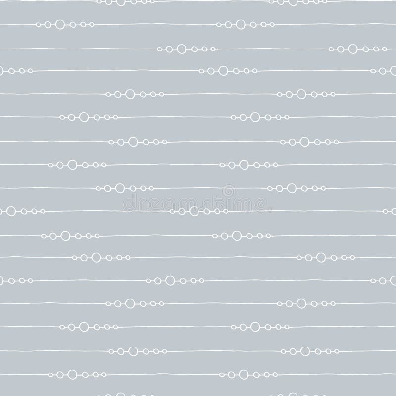Seamless Horizontal Striped Pattern with Circles. Vector Background ...