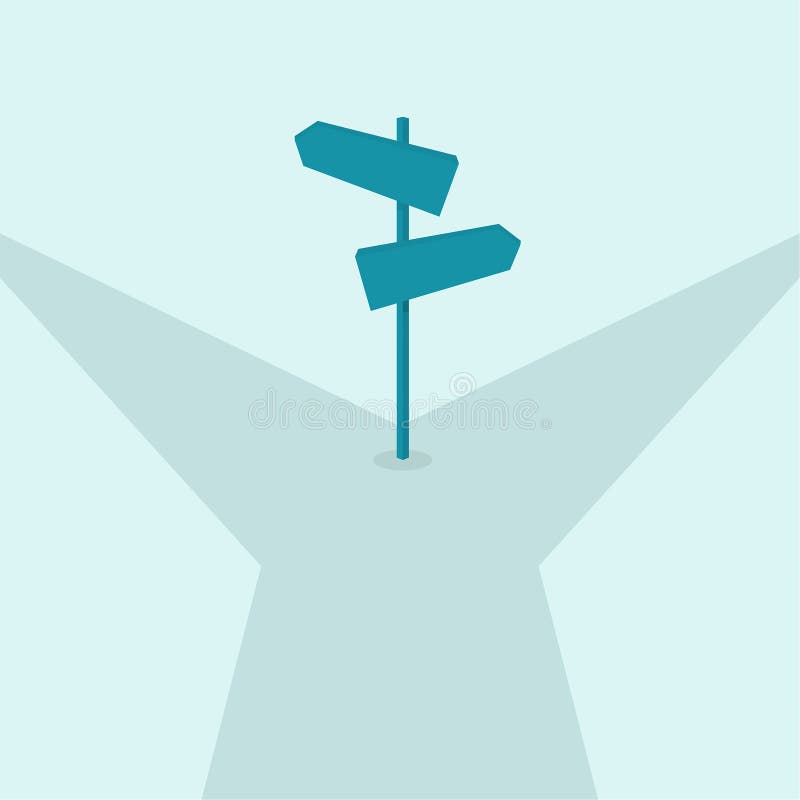 Crossroad Signpost Blank Stock Illustrations – 548 Crossroad Signpost ...