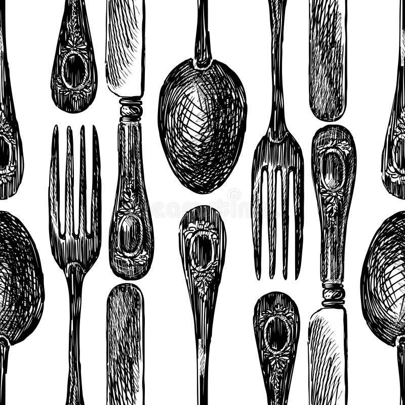 Pattern Sketches Cutlery Stock Illustrations – 9 Pattern Sketches ...