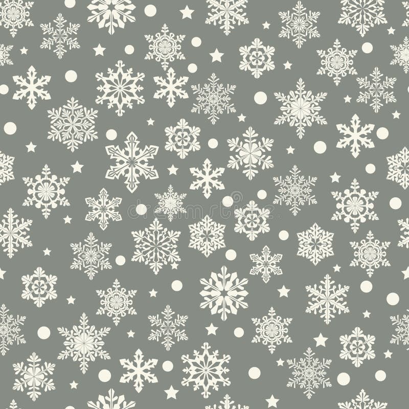 Vector Background with Snowflakes. Winter Seamless Pattern Stock ...