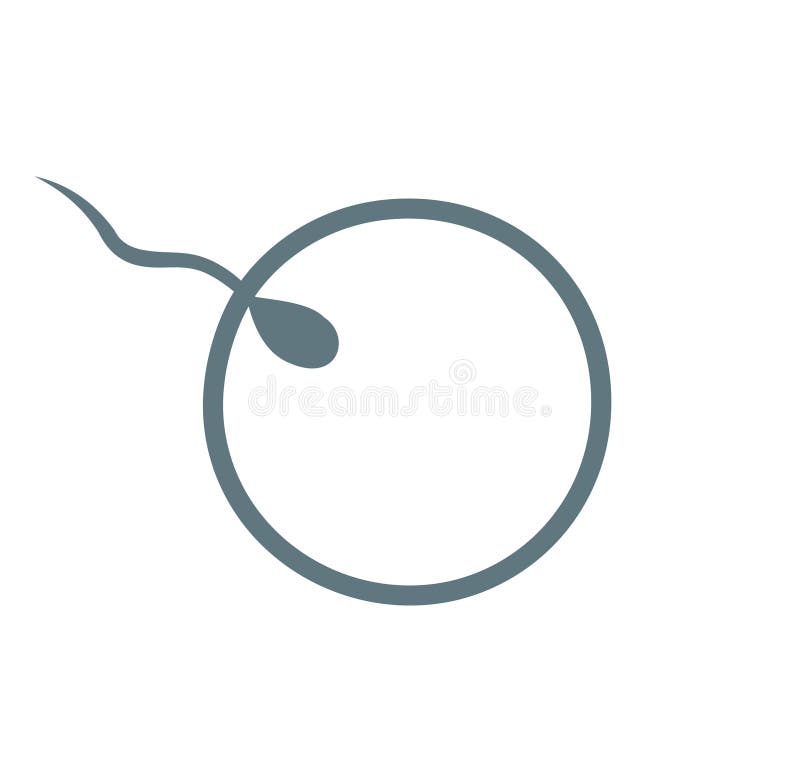 Vector Background Sperm That Runs Towards The Egg Fertilization Of