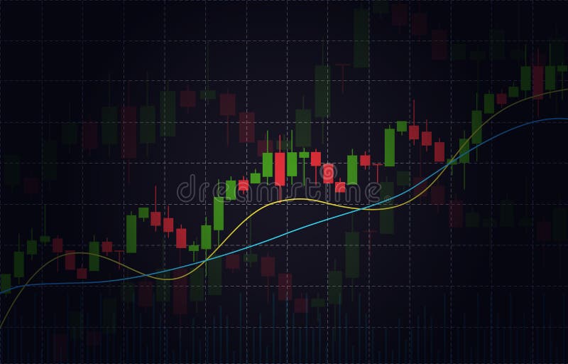 Vector Background with Stock Market Candlesticks Chart. Forex Trading ...