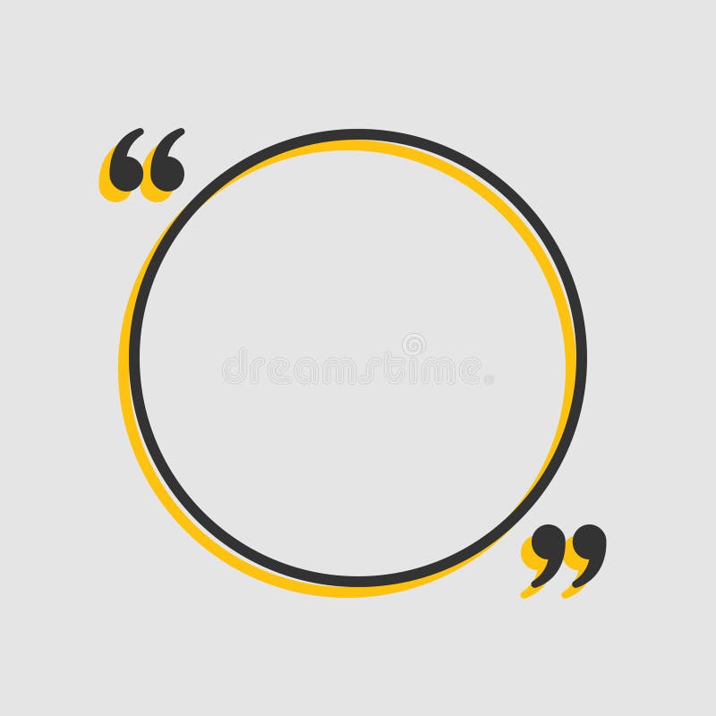 Quote Circle Text with Bracket, Vector Banner Stock Vector ...