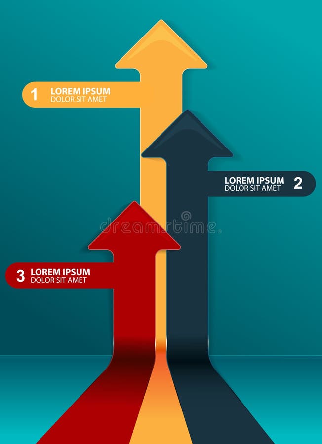 Three red arrows - vector stock vector. Illustration of arrow - 109844135