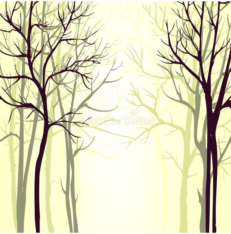 Vector Background with Spring Trees Stock Vector - Illustration of bush, landscape: 45115341