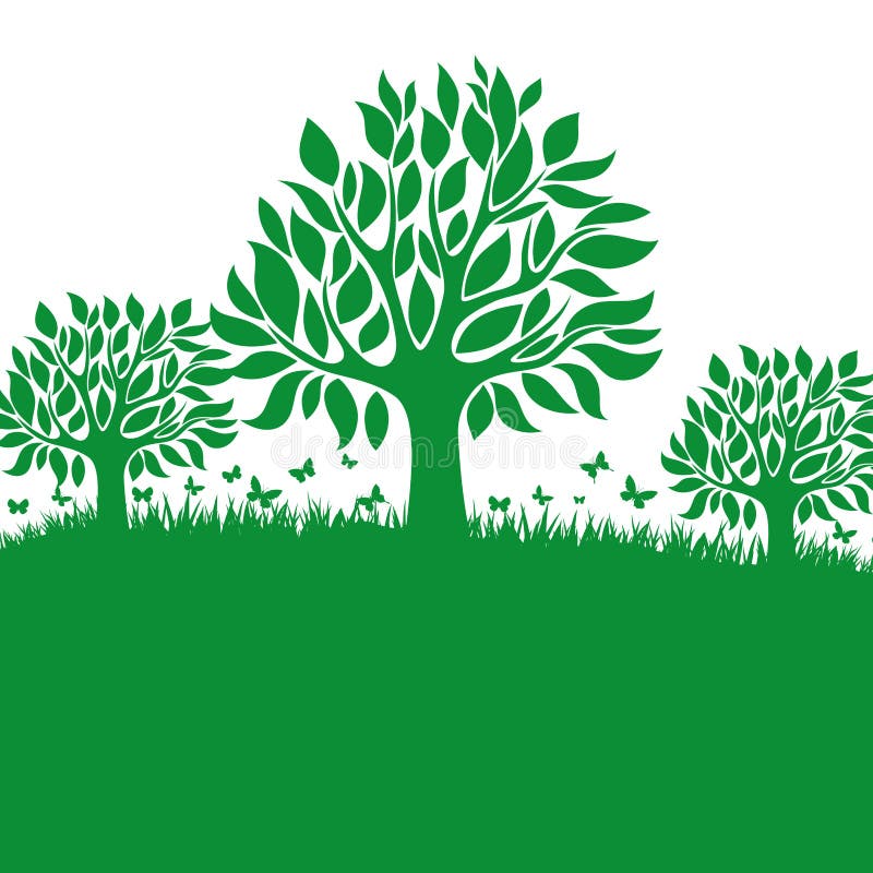 Vector background. Trees. stock vector. Illustration of growth - 52871584