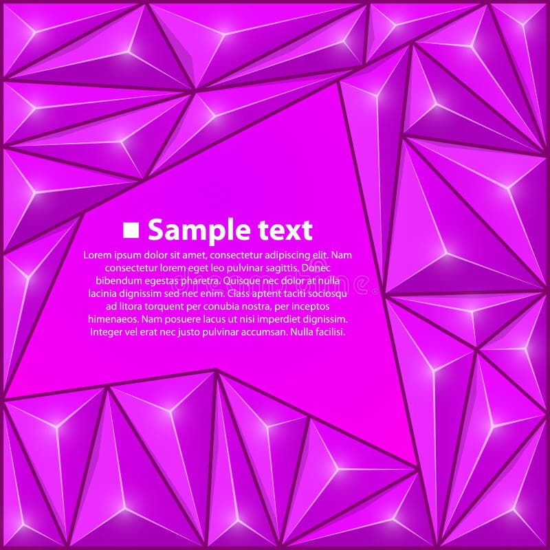 Vector Background with Triangles. Purple Stock Vector - Illustration of ...