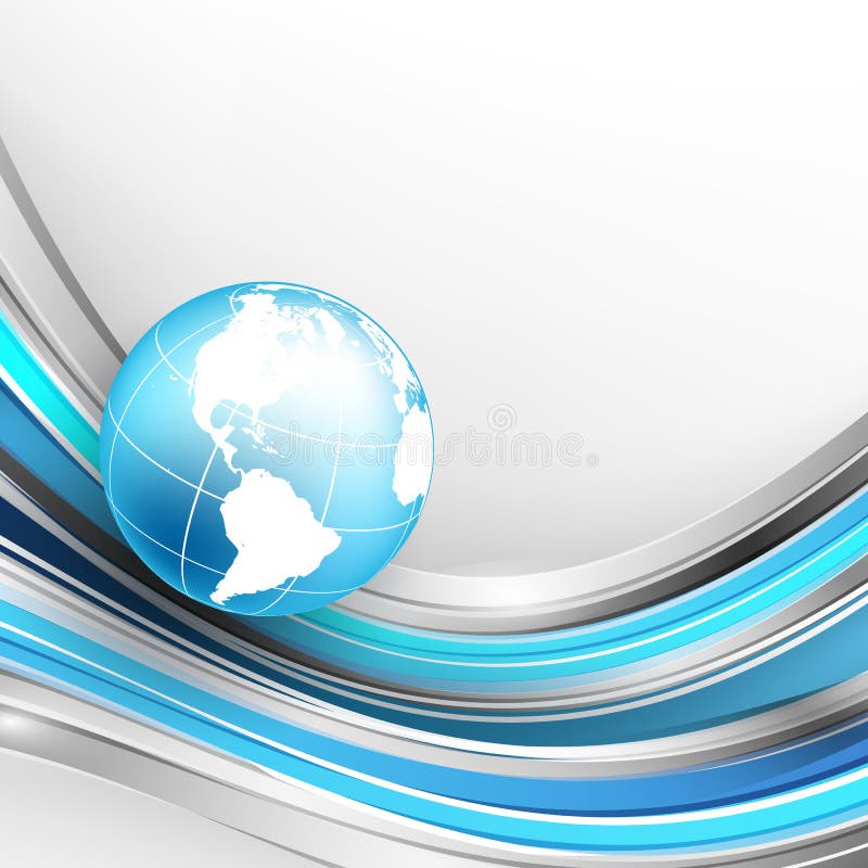 Vector Background with Wavy Lines Stock Vector - Illustration of globe ...