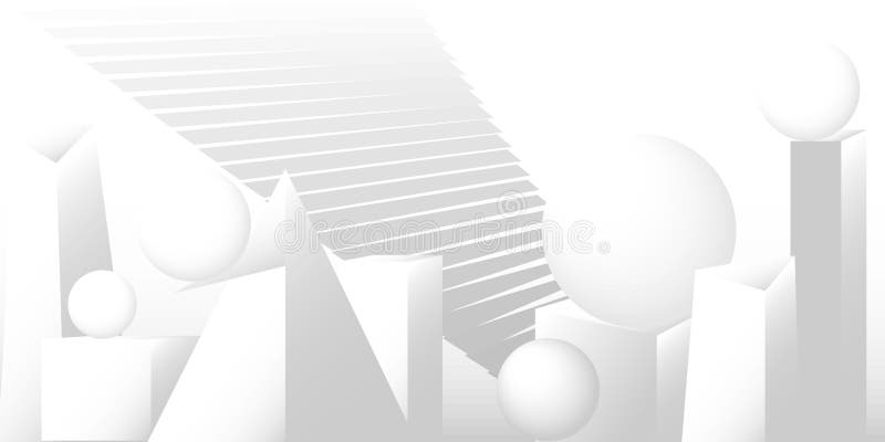 Vector Background of White-gray Geometric Shapes with Gradient Fill ...