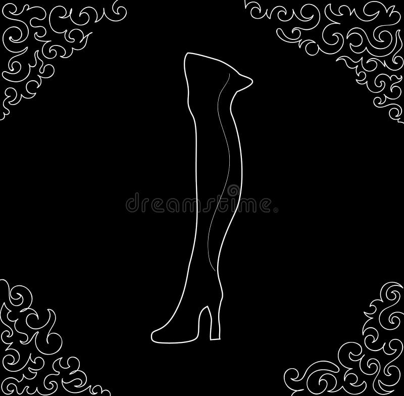 Vector Background with Women Boot. Vector Stock Vector - Illustration ...