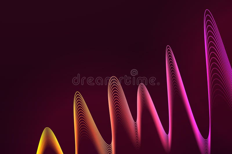 Vector Background with Yellow and Pink Neon Waves Stock Vector ...