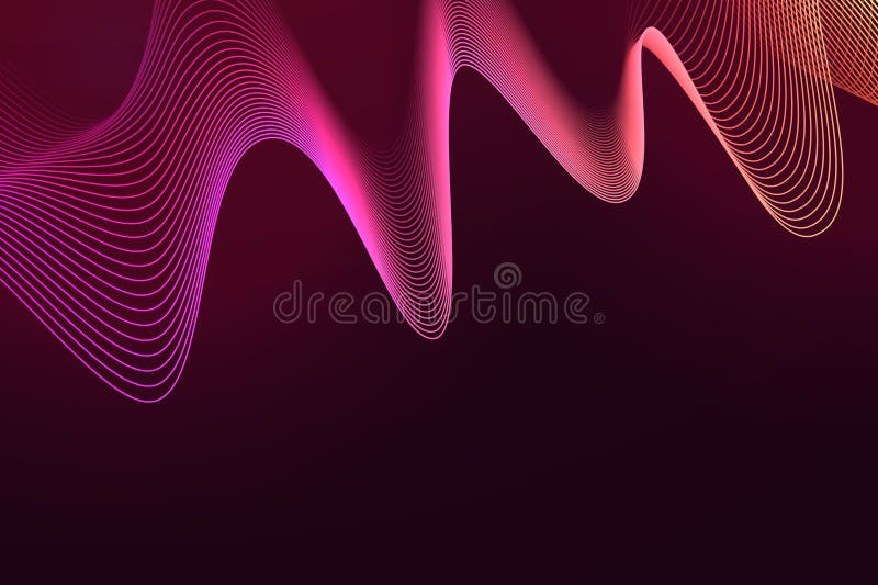 Vector Background with Yellow and Pink Neon Waves Stock Vector ...