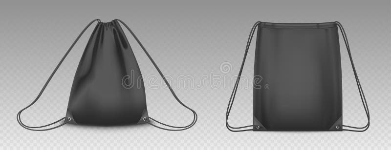 Vector Backpack Bag with Drawstrings Stock Vector - Illustration of ...