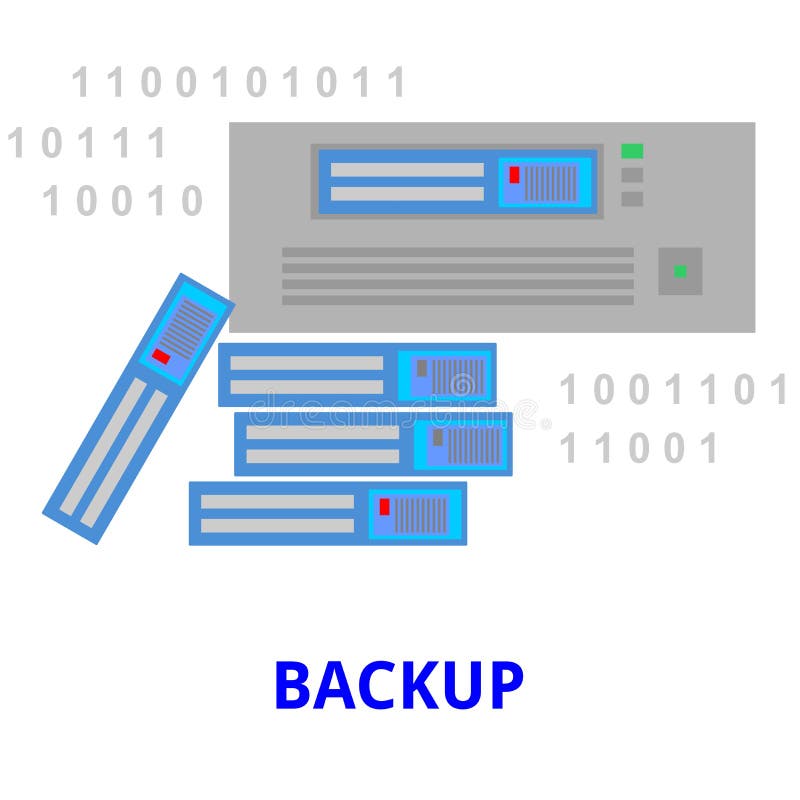 Vector - backup stock vector. Illustration of tape, bits - 67829539