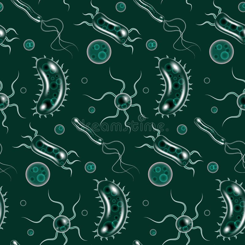 Vector Bacteria, Microbes Icon Set Stock Vector - Illustration of ...