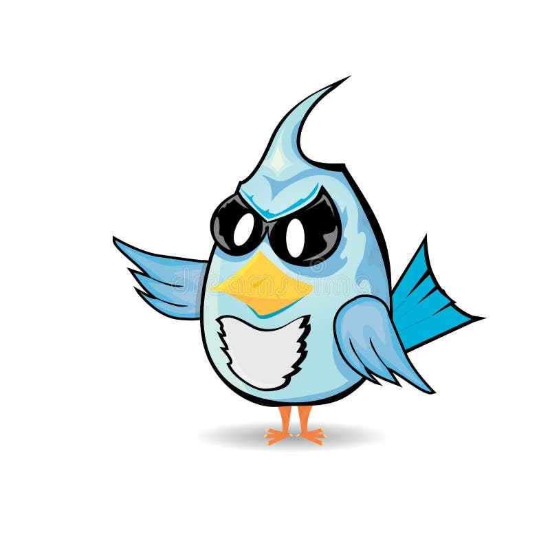 Vector Bad Bird. Funny Bird Character Stock Vector - Illustration of ...