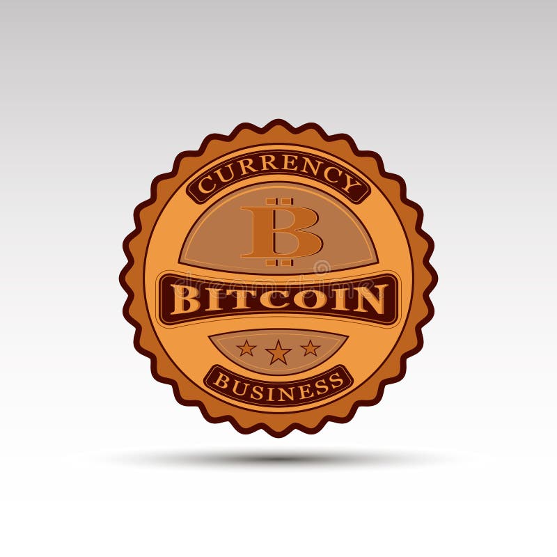The Vector Badge with Bitcoin Symbol Stock Vector - Illustration of ...