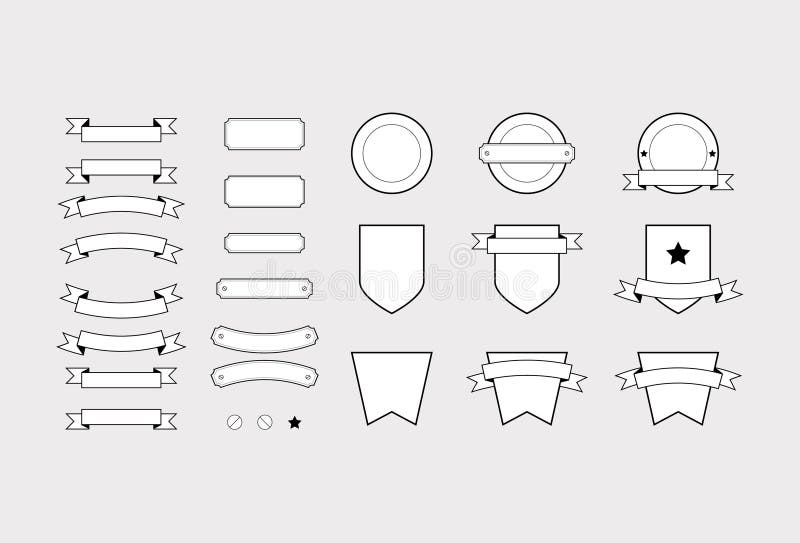 Vector Badge Elements stock illustration. Illustration of star - 15283010