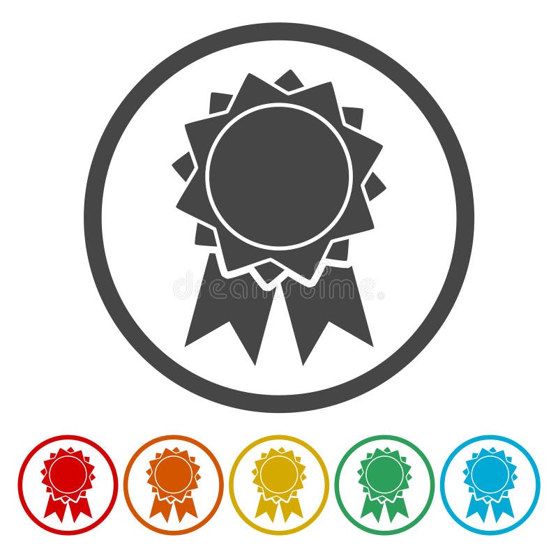 Vector badge icon stock vector. Illustration of award - 130075699