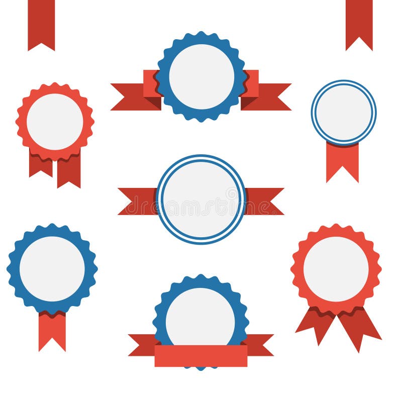 Vector Badge, Labels and Ribbons Emblems Set Stock Vector ...