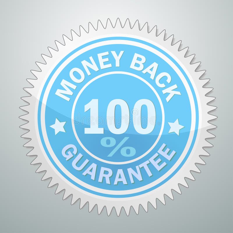 Vector Badge of Money Back Garantee Stock Illustration - Illustration ...