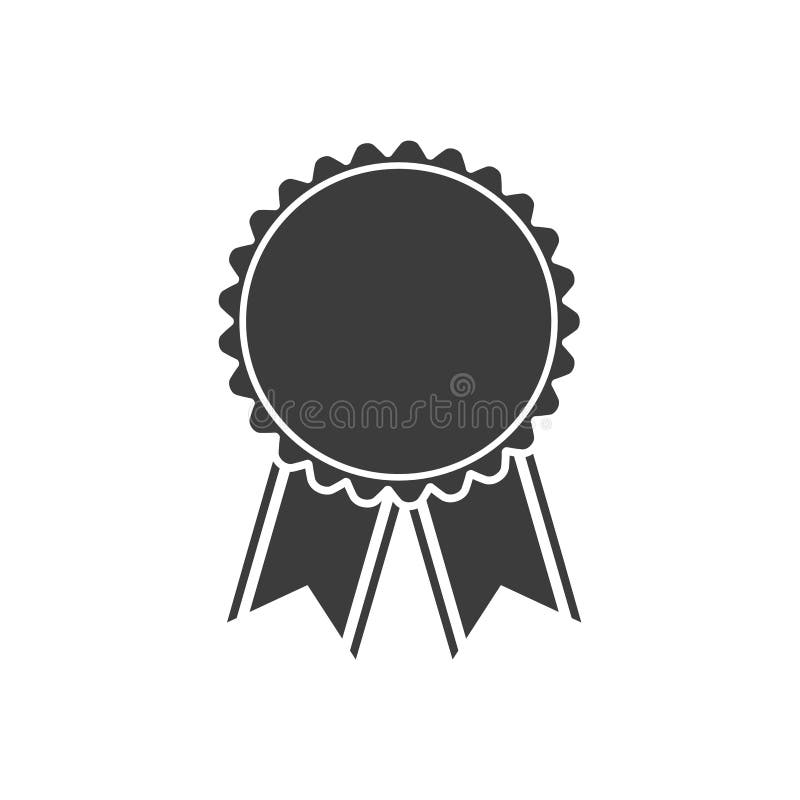 Vector Badge with Ribbons Icon Design. Isolated. Stock Vector ...