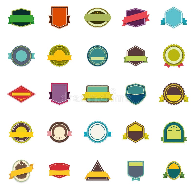 Vector ribbons and labels stock vector. Illustration of collection ...