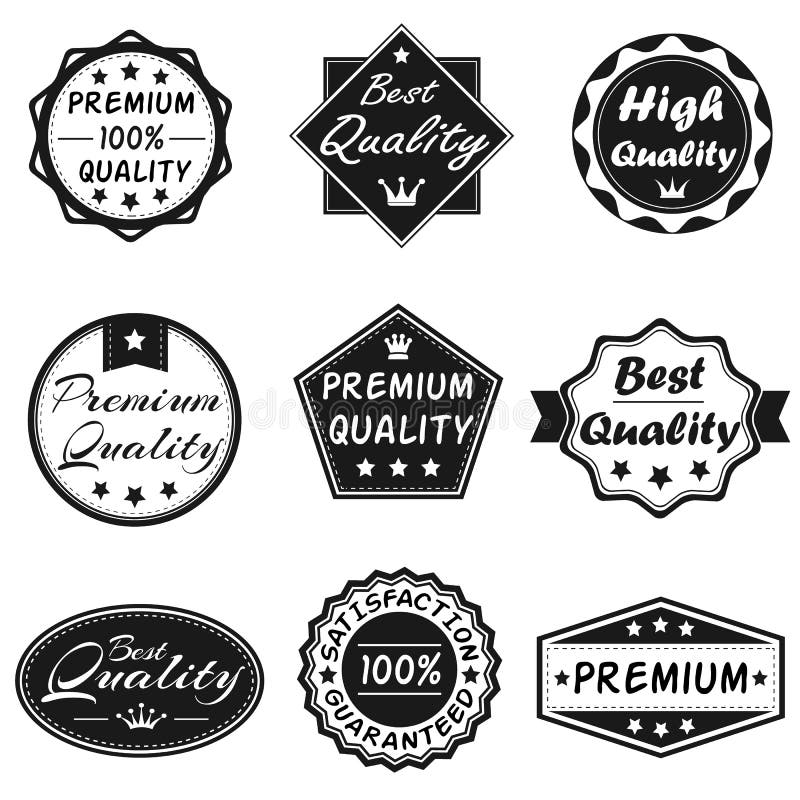 Vector Badges Set 2 stock illustration. Illustration of labels - 37736829