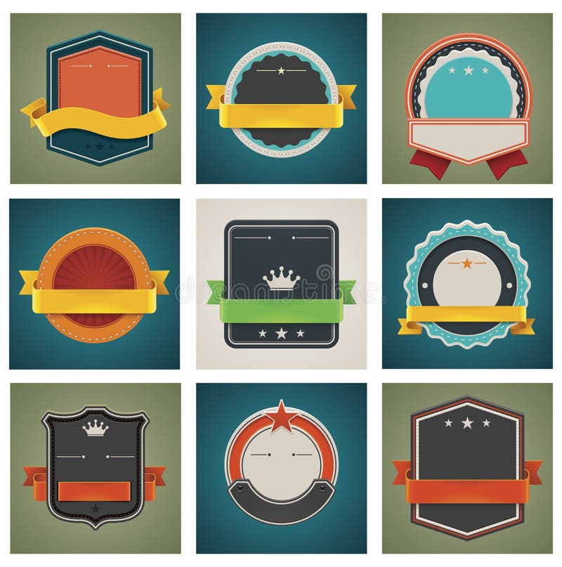 Vector award badges set stock vector. Illustration of medallion - 23203363