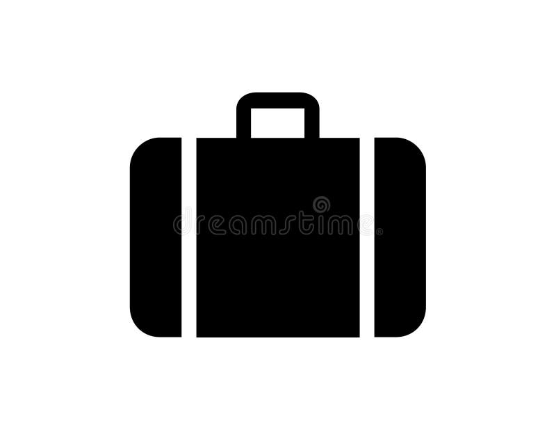 Vector Baggage Check in Black and White Against a White Background ...