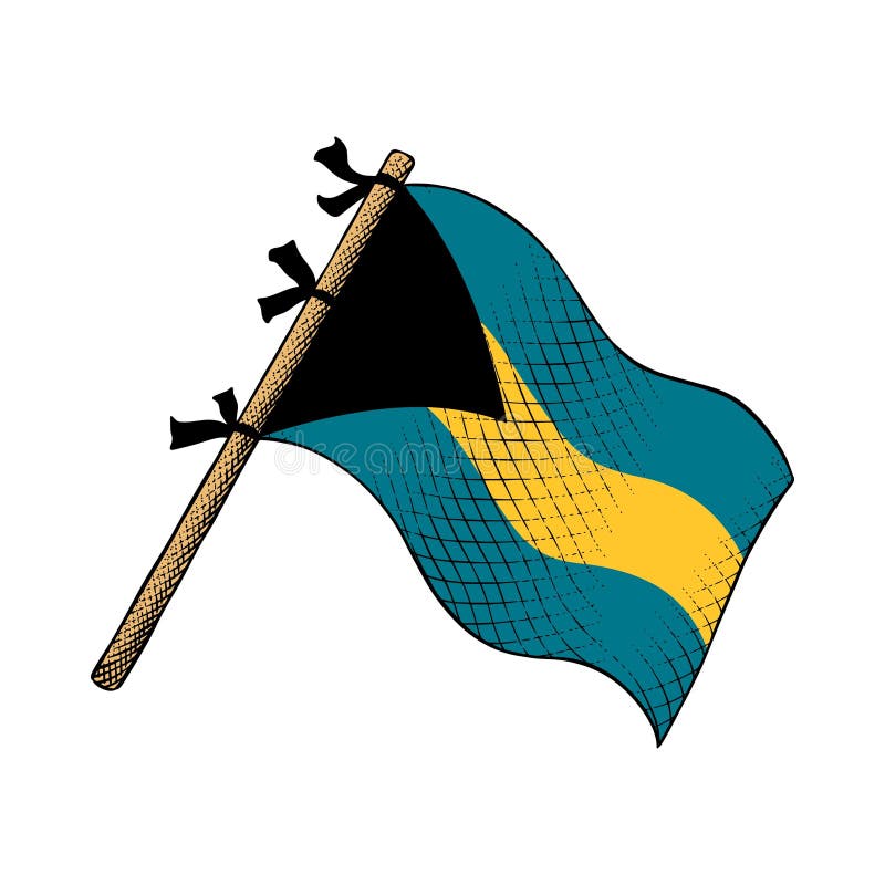 Vector of Bahamas Flag stock vector. Illustration of poster - 317353664