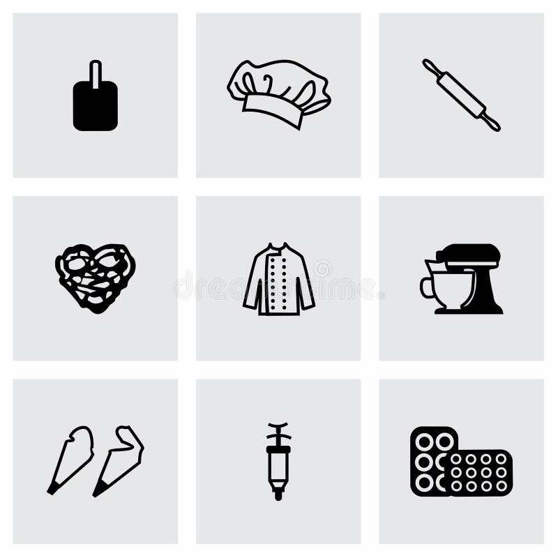 Bakery icon set stock vector. Illustration of flask, laboratory - 41868913